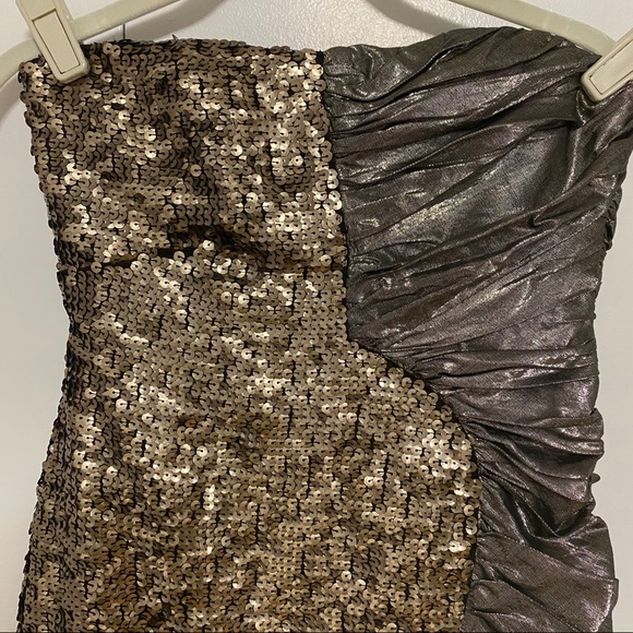 LaRok | Dresses | Promhomecoming Dress Larok Luxe Sequin Gold Small ...